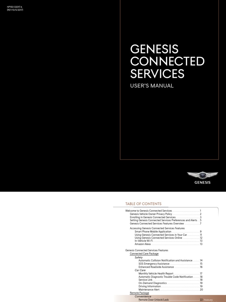 2019-G70 Genesis-Connected-Services-manual | PDF | Personal ...