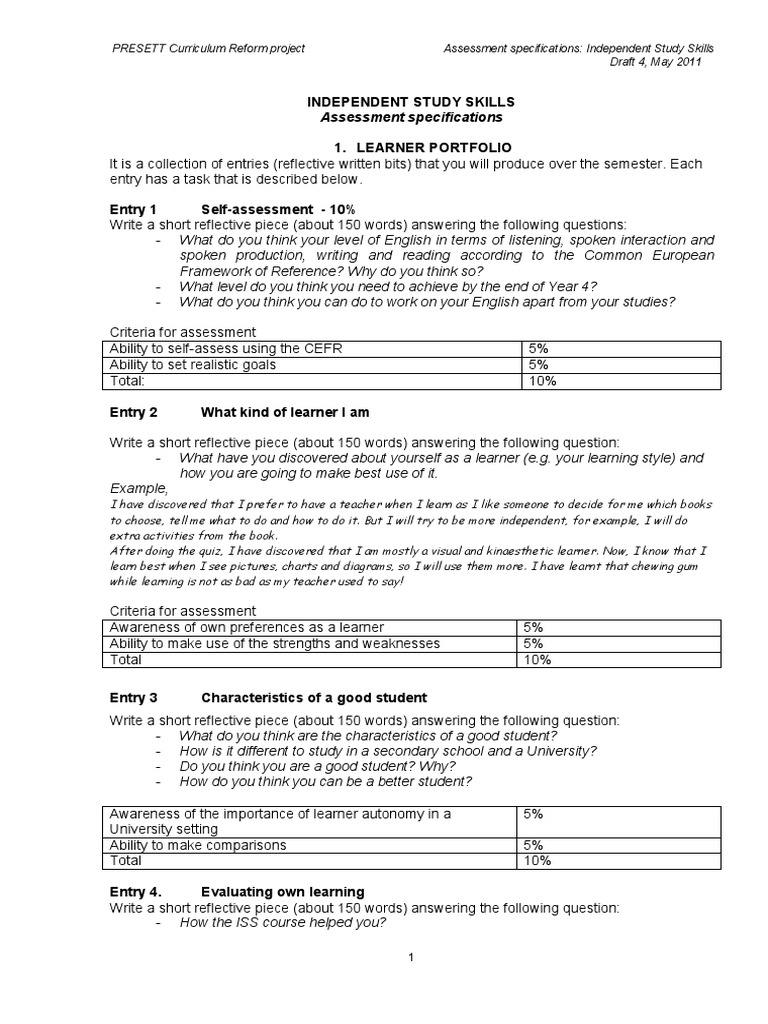 Independent Study Skills | PDF | Study Skills | Educational Assessment