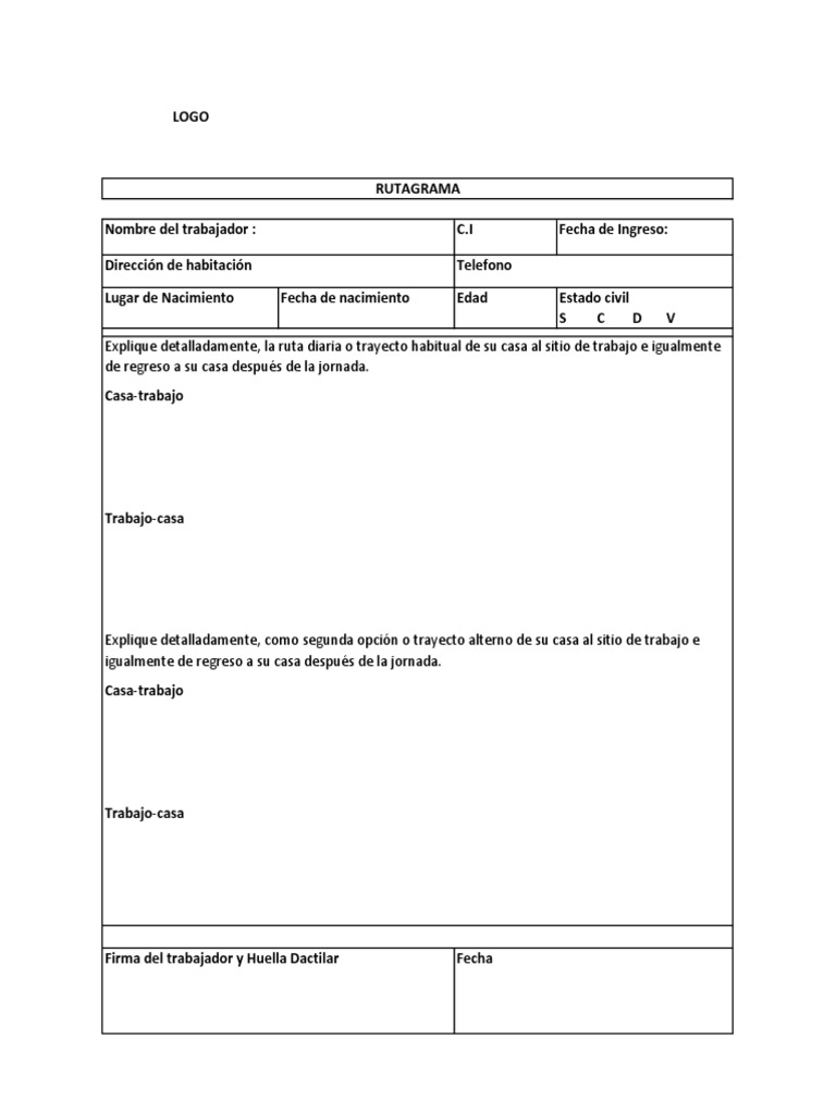 Modelo de Rutagrama | PDF