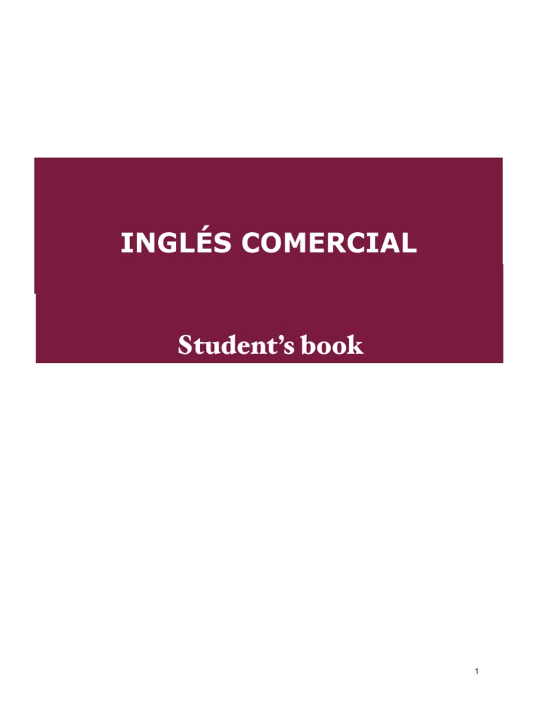 Ingles Comercial I Student Book | PDF