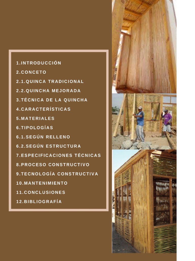 Sistema Constructivo de Quincha | PDF | Fundación (Ingeniería) | Madera