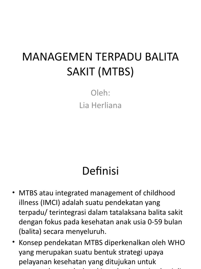 Materi MTBS | PDF