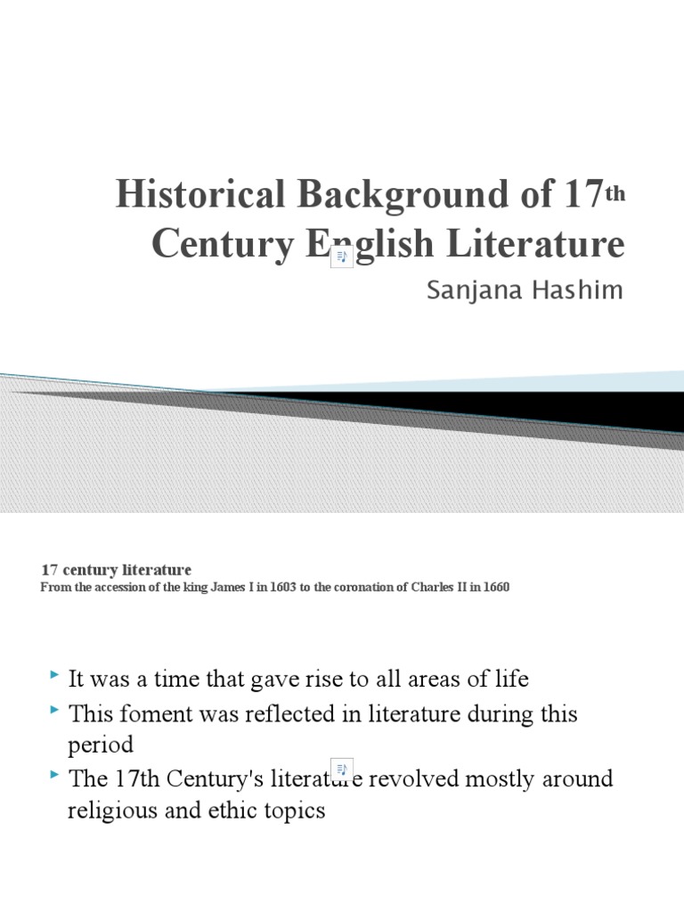 17th Century English Literature Overview | PDF | Galileo Galilei ...
