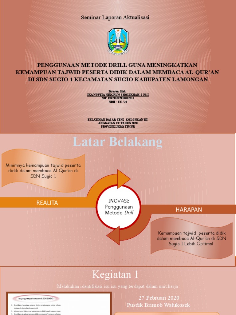 Contoh PPT Seminar Akhir Latsar | PDF