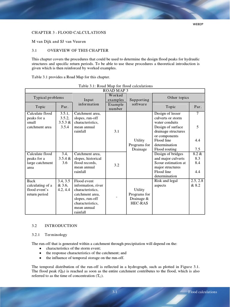 3 Introduction To Flood Hydrology and Examples On Statistical Methods ...
