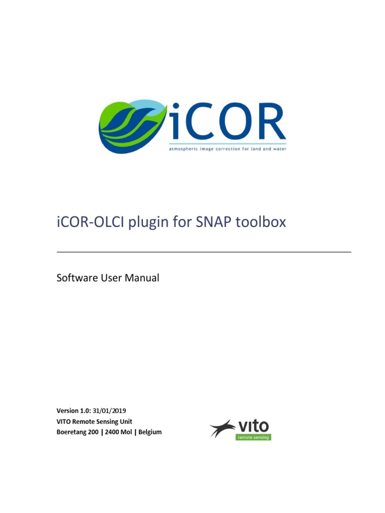 iCOR-OLCI Plugin For SNAP Toolbox: Software User Manual | PDF ...