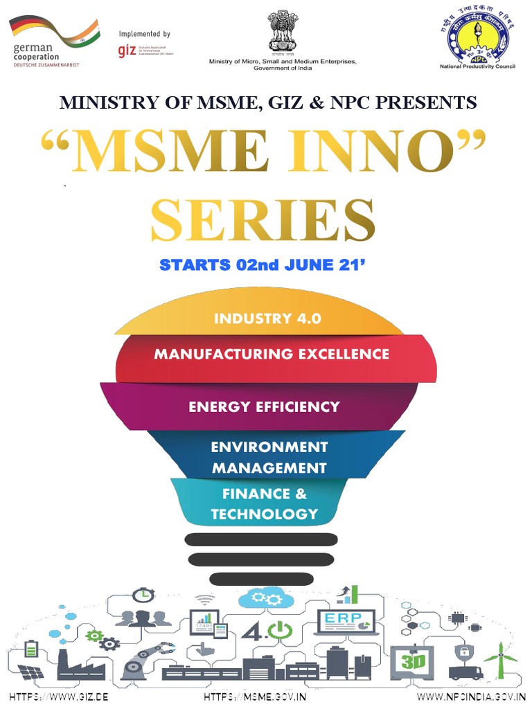 Msme Inno Series Brochure | PDF | Sustainable Technologies | Sustainability