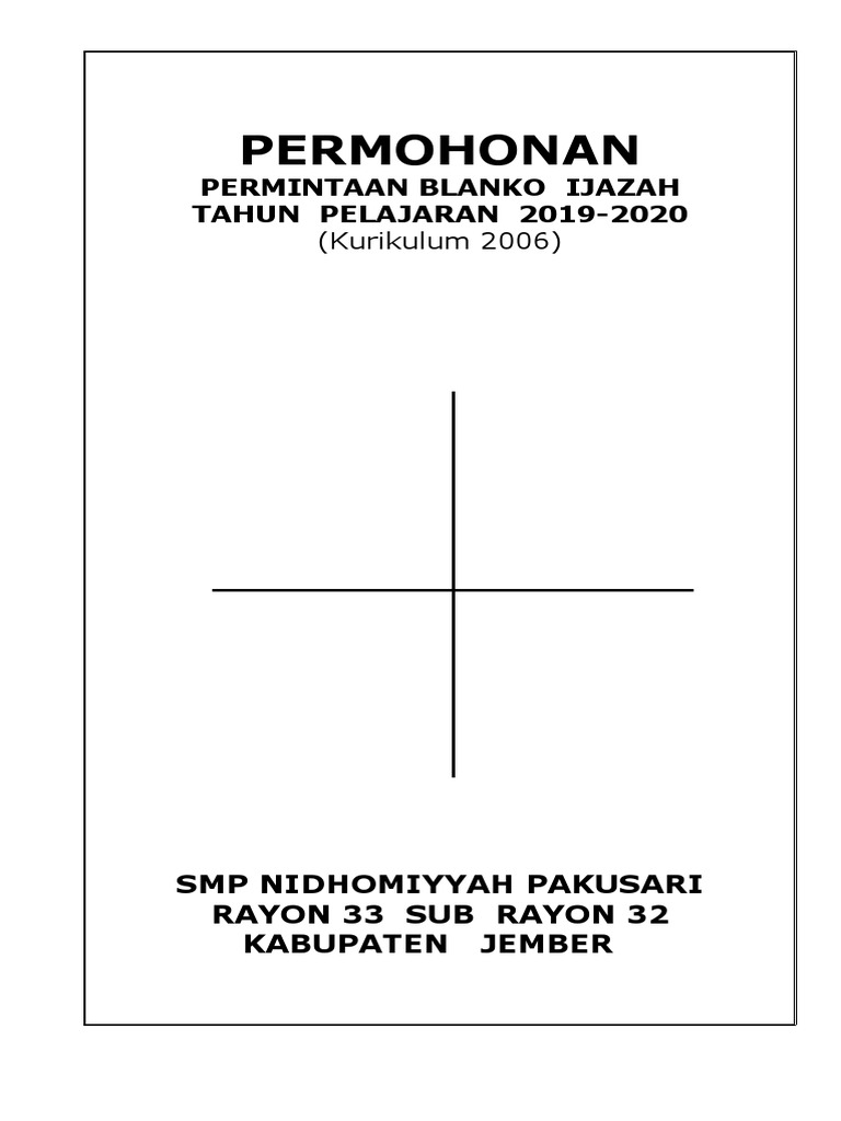 Format Blangko Ijasah Th. 2020 | PDF