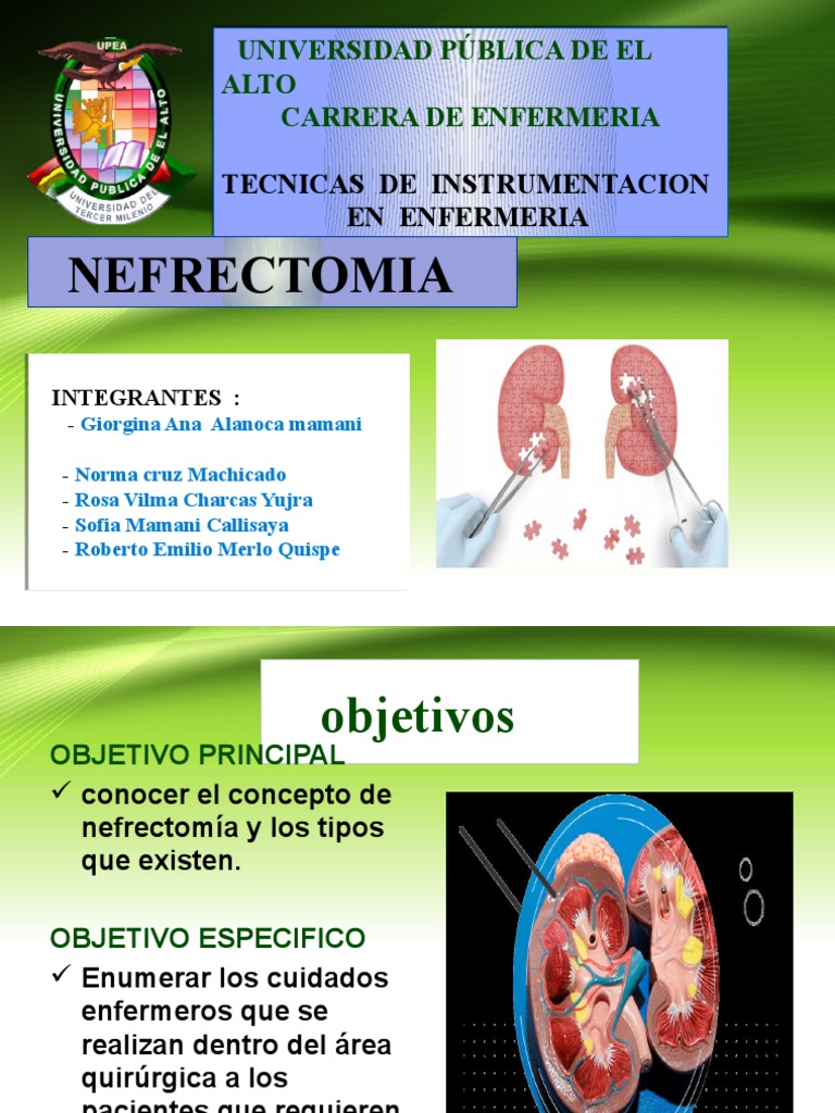 NEFRECTOMIA | PDF | Riñón | Anestesia