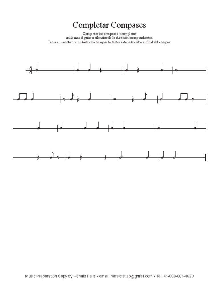 Completar Compases 1 | PDF