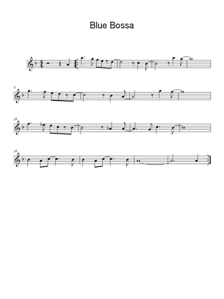 Blue Bossa - BB | PDF