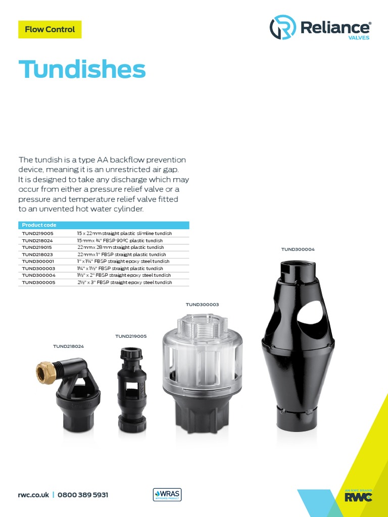 Tundish Flow Control Products Guide | PDF | Valve | Gases