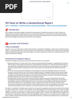 Geological and Geotechnical Report Guide | PDF | Geotechnical ...