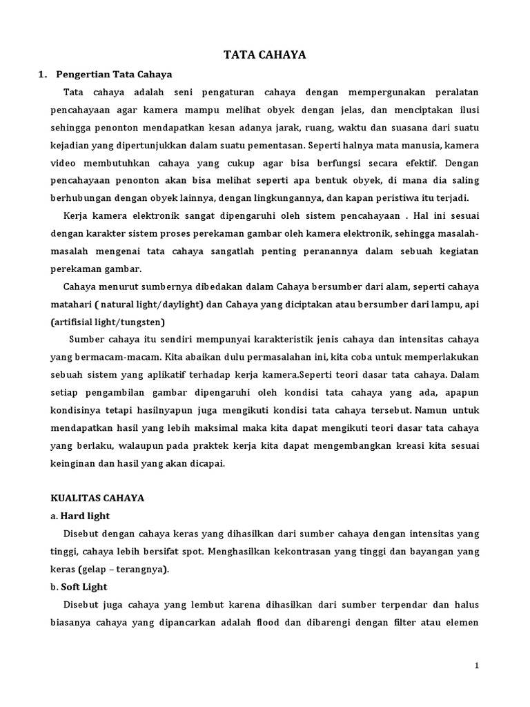 Tata Cahaya | PDF