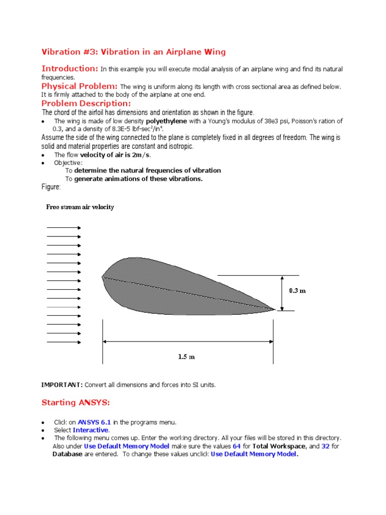 Airplane Wing Vibration Modal Analysis | PDF | Classical Mechanics ...