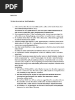 Wonder Comprehension Questions Guide | PDF | Self-Improvement