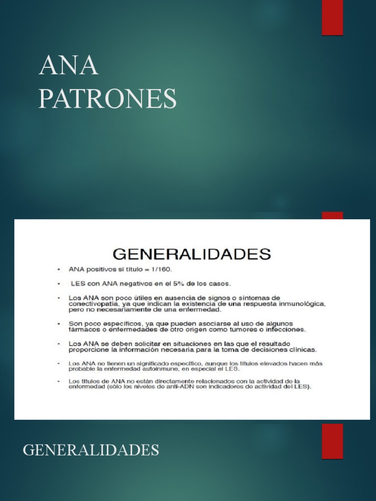 ANA Patrones | Descargar gratis PDF | Proteína C-reactiva | Inflamación