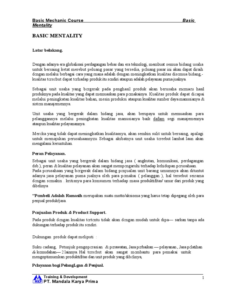 Basic Mentality | PDF