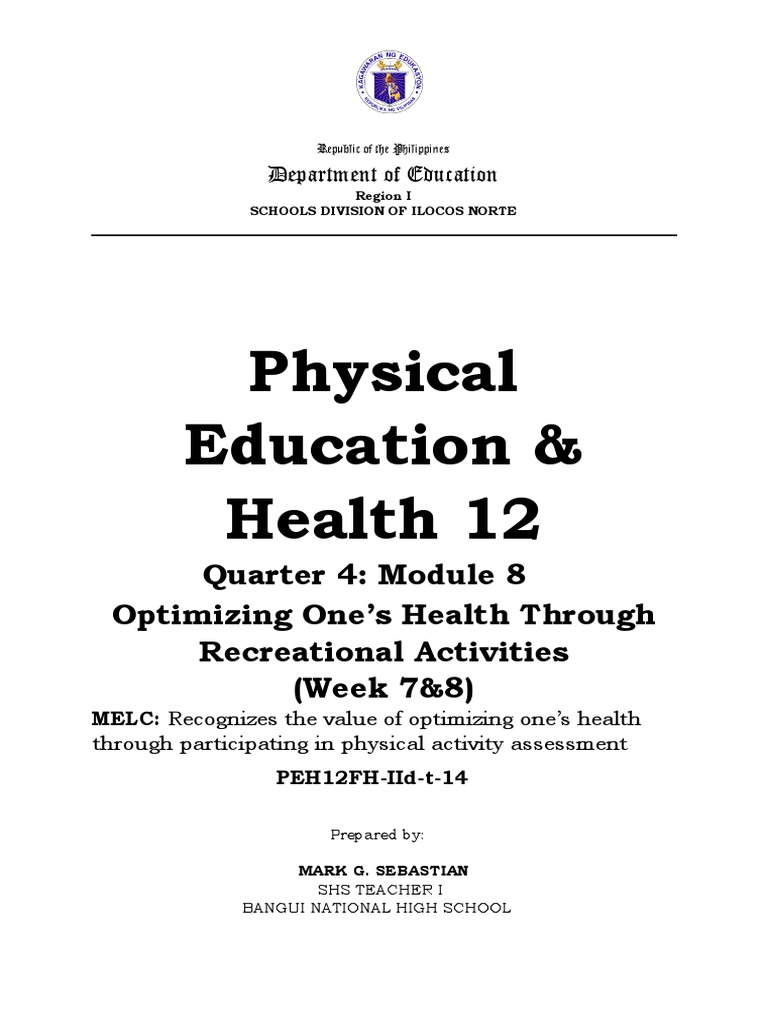 Q4 M8 PEH 12 Q4 MELC08 MODULE Week78SebastianMark | Download Free PDF | Fight Or Flight Response ...