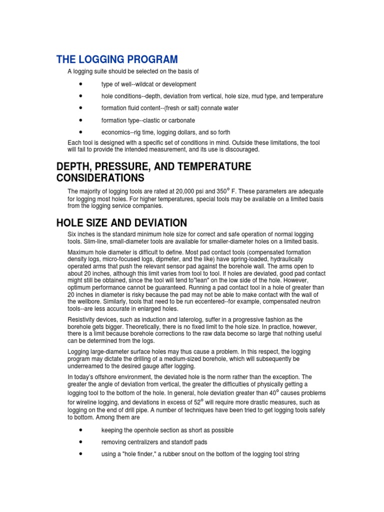 1 Logging Procedures | PDF | Nature | Science