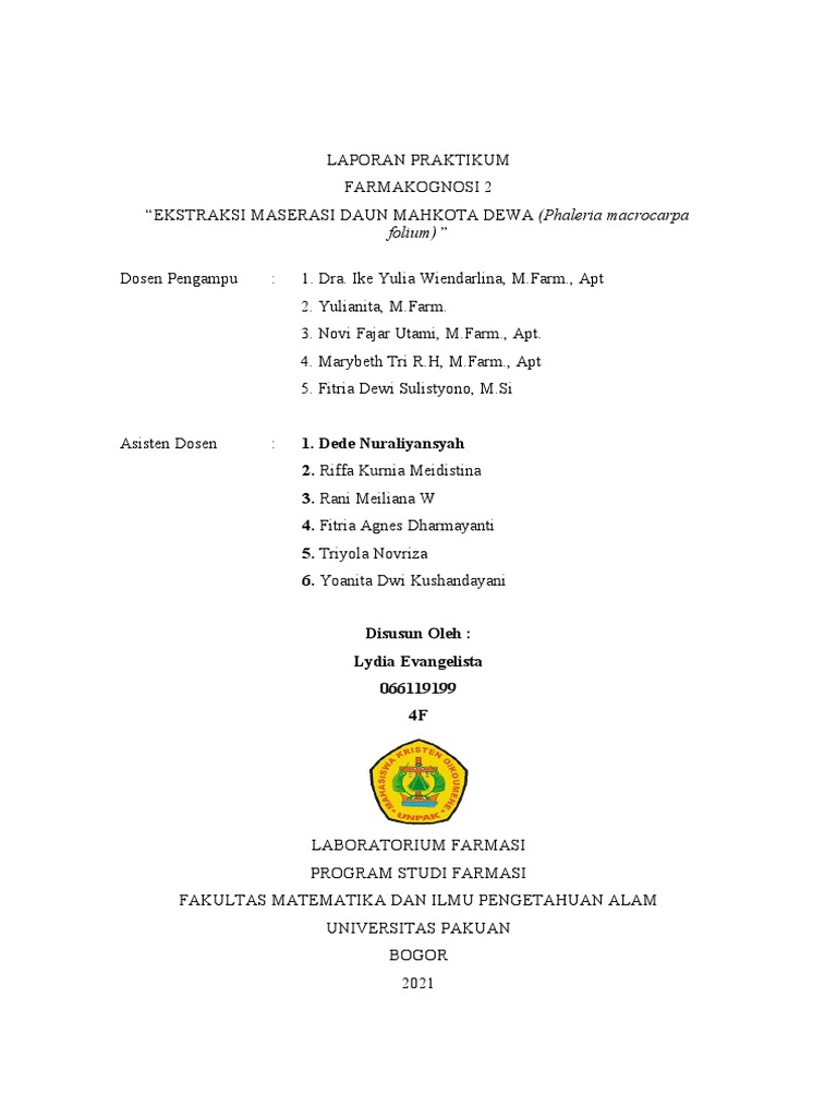 Laprak Maserasi | PDF