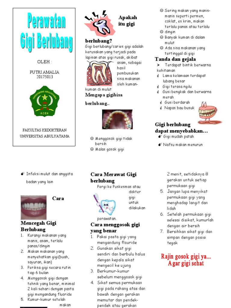 Leaflet Gigi Berlubang | PDF