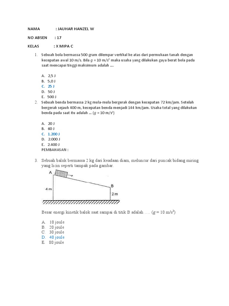 17 - Jauhar Hanzel - X Mipa C | PDF