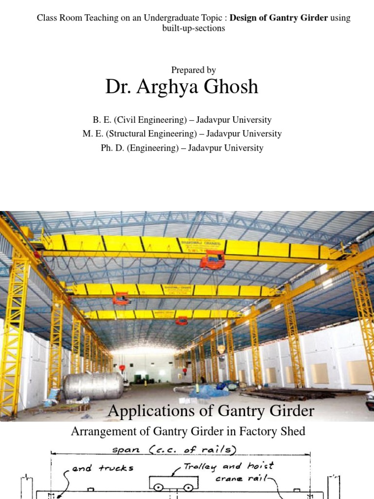 Gantry Girder Design Using IS 800-2007 | PDF | Economic Sectors | Civil ...