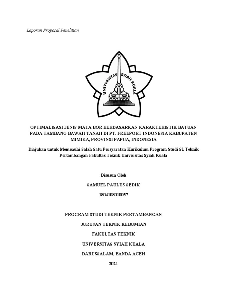Laporan Proposal Penelitian Bab 1 | PDF