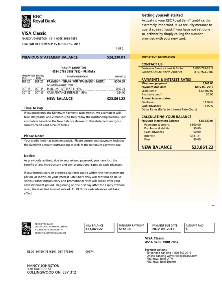 VISA Classic: Getting Yourself Started | PDF | Credit Card | Payments