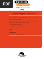 Big Science Competition Year 8 2020 | PDF | Snow | Rock (Geology)