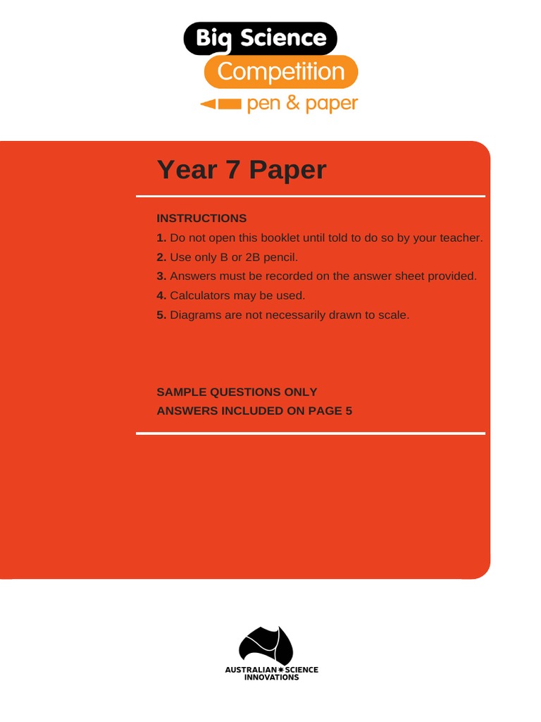 Year 7 Sample Paper BSC | PDF | Magnet | Nanoparticle