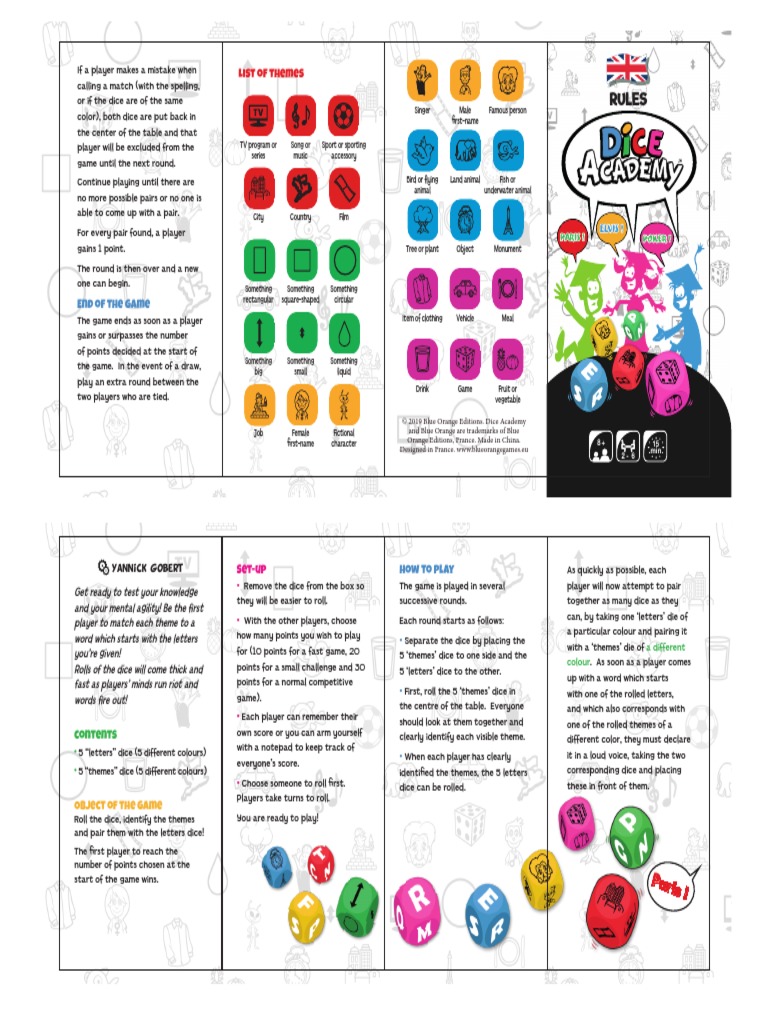 Dice Academy Rules EN | PDF | Leisure