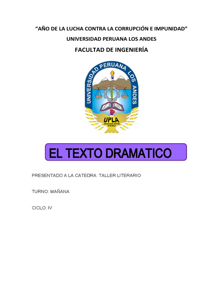 Características del Texto Dramático | PDF | Comedia | Teatro