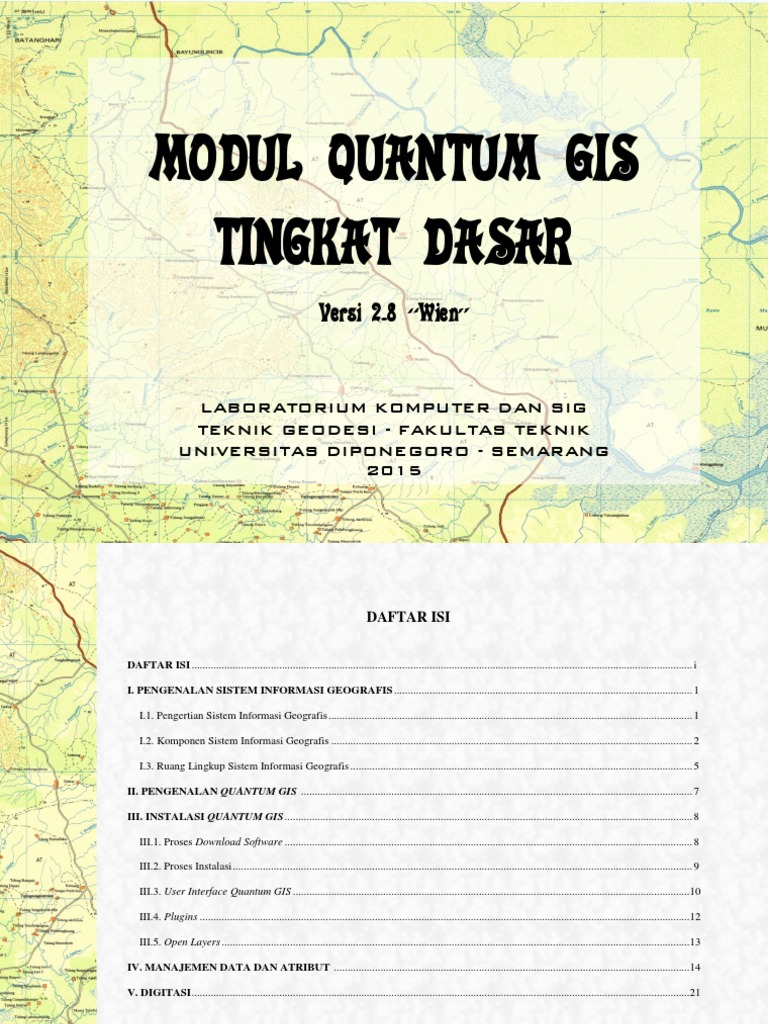Modul Quantum GIS Tingkat Dasar | PDF