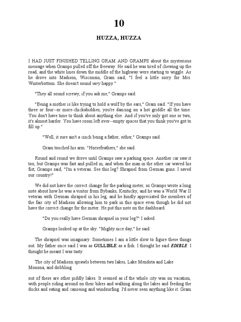 Walk Two Moons Chapter 10 | PDF | Foods