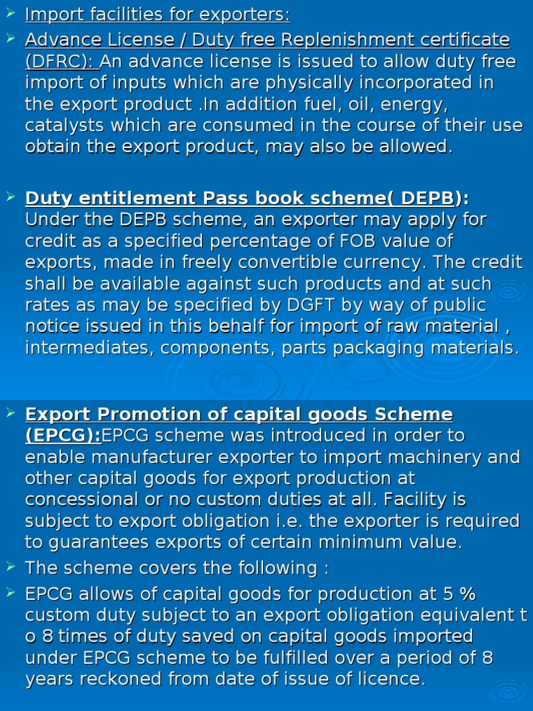 Duty Entitlement Pass Book Scheme (DEPB) | PDF | Trade | Economies