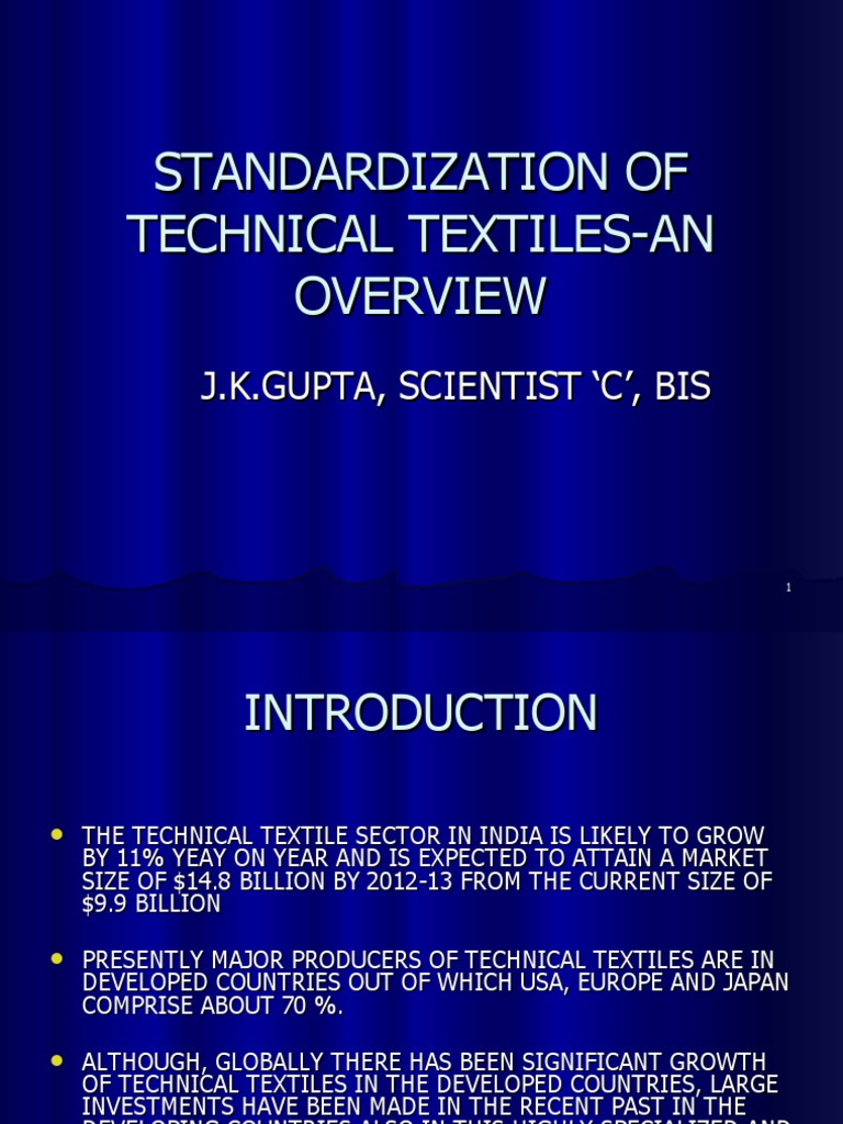 Standardization of Technical Textiles | PDF | Textiles | Geotechnical ...