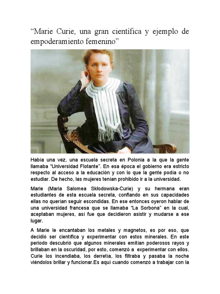 Marie Curie | PDF | Historia | Libros para adolescentes