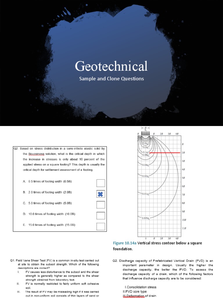 Geotechnical: Sample and Clone Questions | PDF | Deep Foundation ...