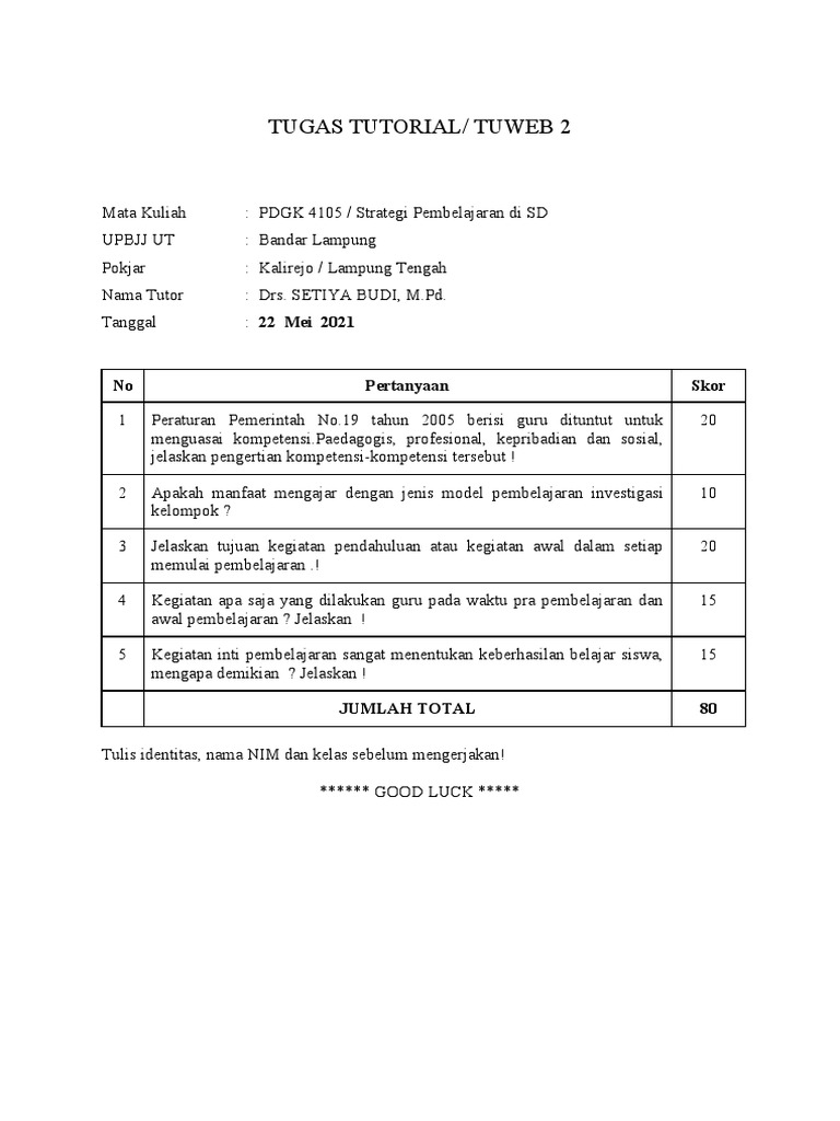 Tugas Tutorial 2 | PDF
