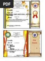 New Third QUARTER CERTIFICATE | PDF | Philippines