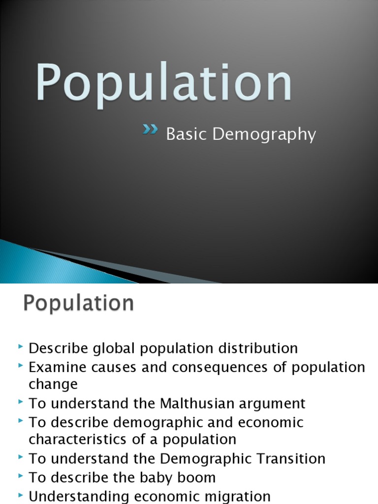 Population - Basic Demography | PDF | Population Growth | Population