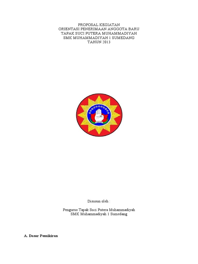 Proposal Kegiatan Tapak Suci | PDF