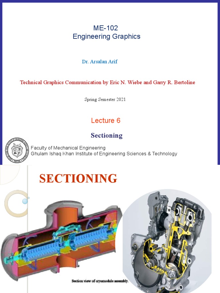 ME-102 Engineering Graphics: Sectioning | PDF | Civil Engineering | Science