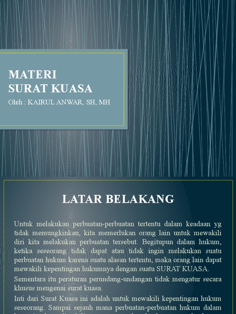 Materi dan Jenis Surat Kuasa | PDF | Politik