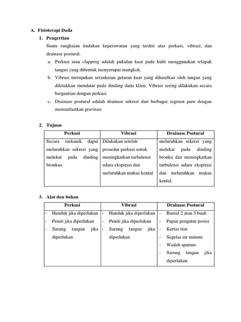 Fisioterapi Dada | PDF
