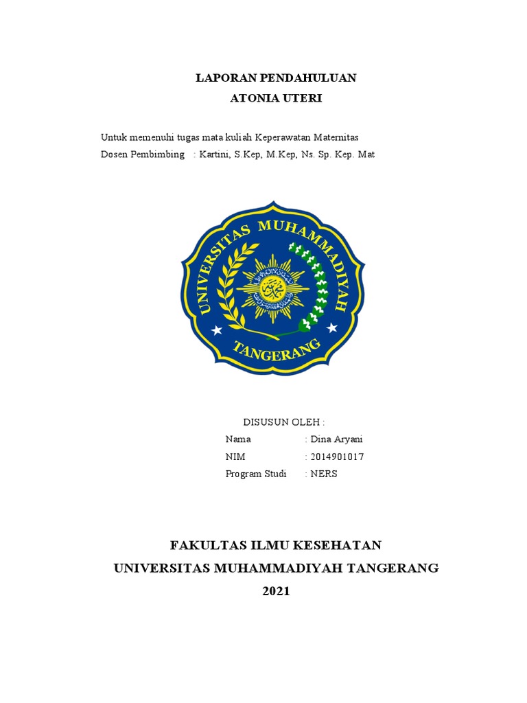 LP Atonia Uteri | PDF | Sains & Matematika