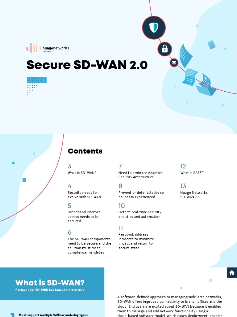 Nokia Nuage Networks Secure SDWAN Ebook | PDF | Cloud Computing | Computer Network