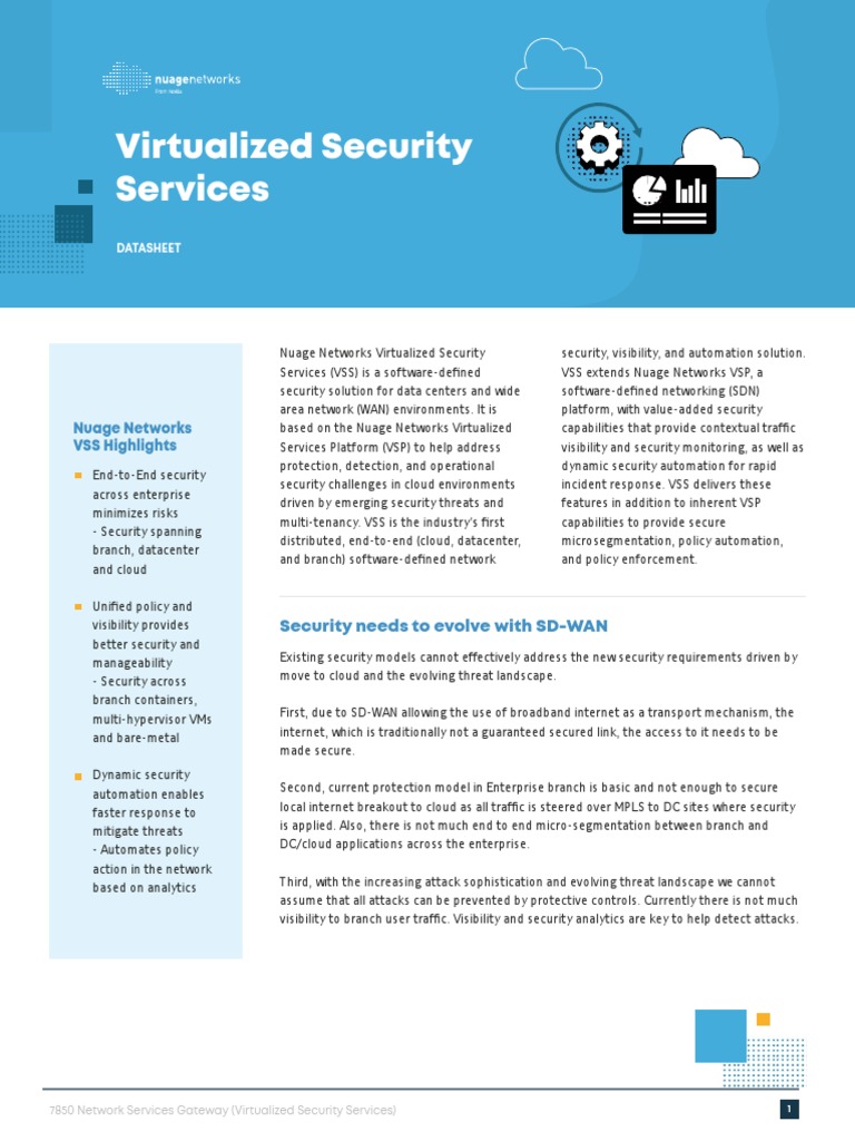 Nokia Nuage Networks Virtualized Security Services Data Sheet EN | PDF ...
